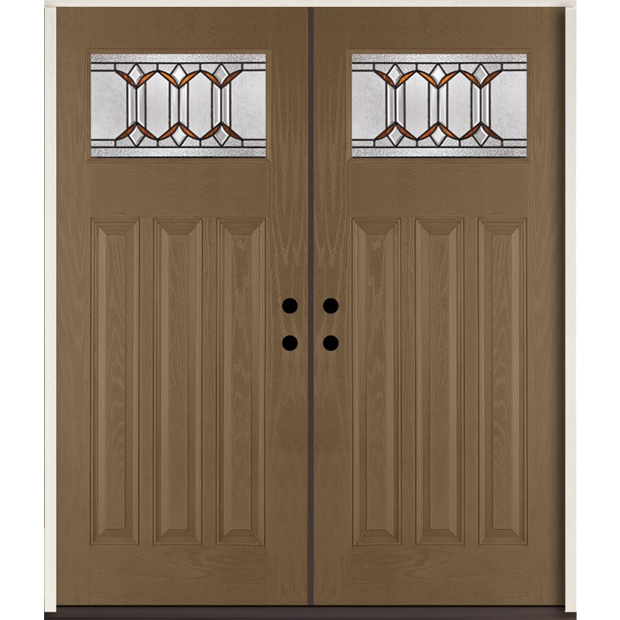 ReliaBilt Park Hill Craftsman Decorative Glass Right-Hand Inswing ...