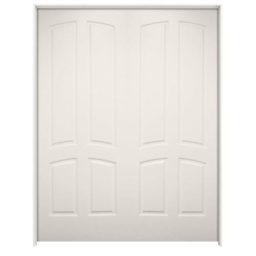 Millennium Collection Encore 64-in x 80-in Primed 4-Panel Arch Top ...