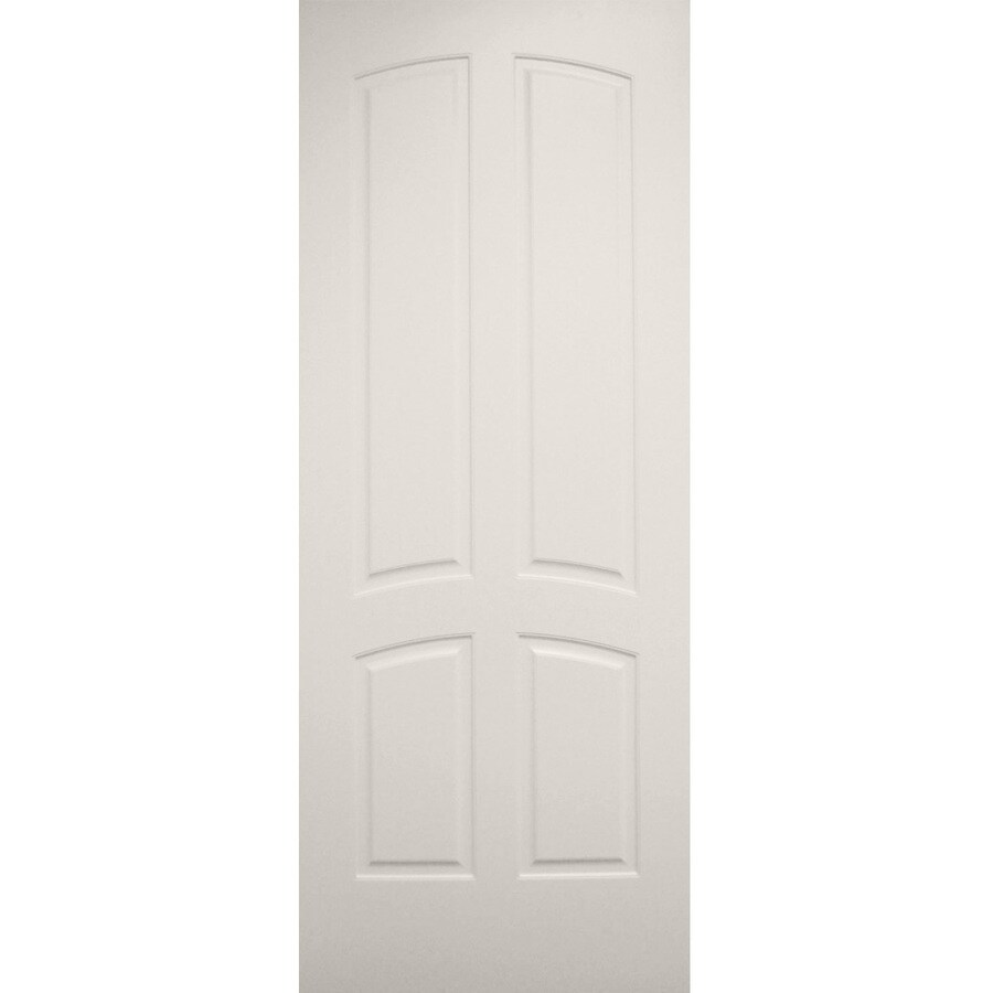 Millennium Collection Encore White 4-Panel Arch Top Solid Core MDF Slab ...