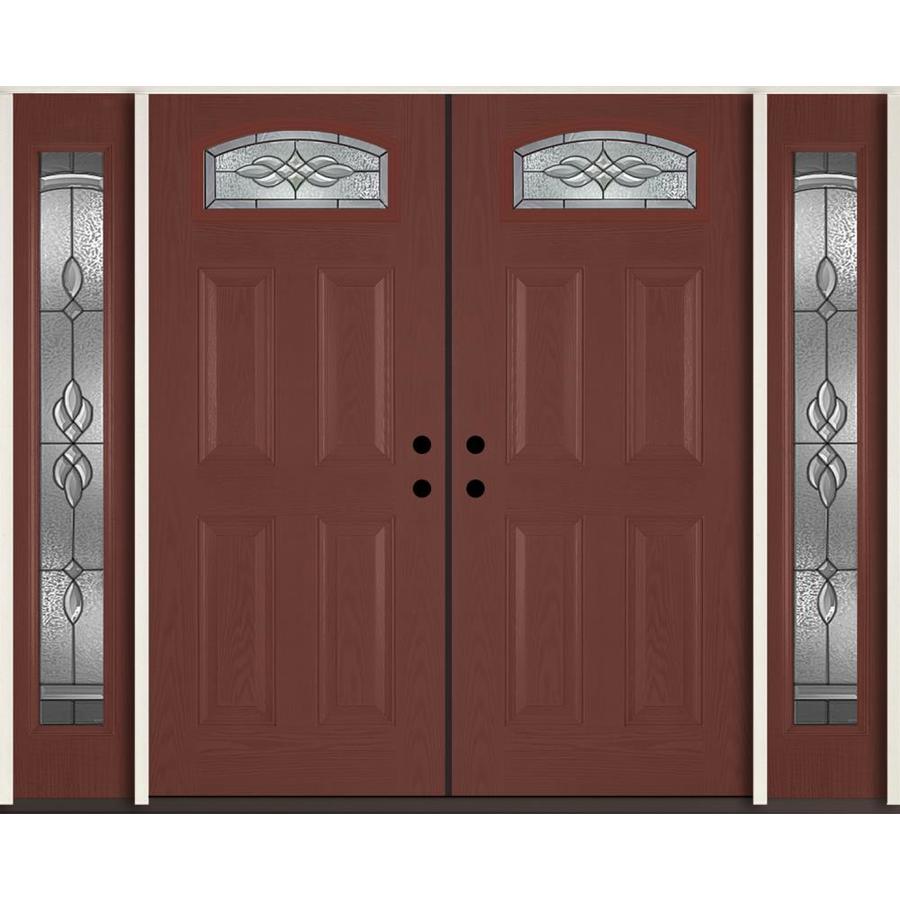 RELIABILT Hampton 96-in x 80-in x 4-9/16-in Fiberglass Left-hand ...