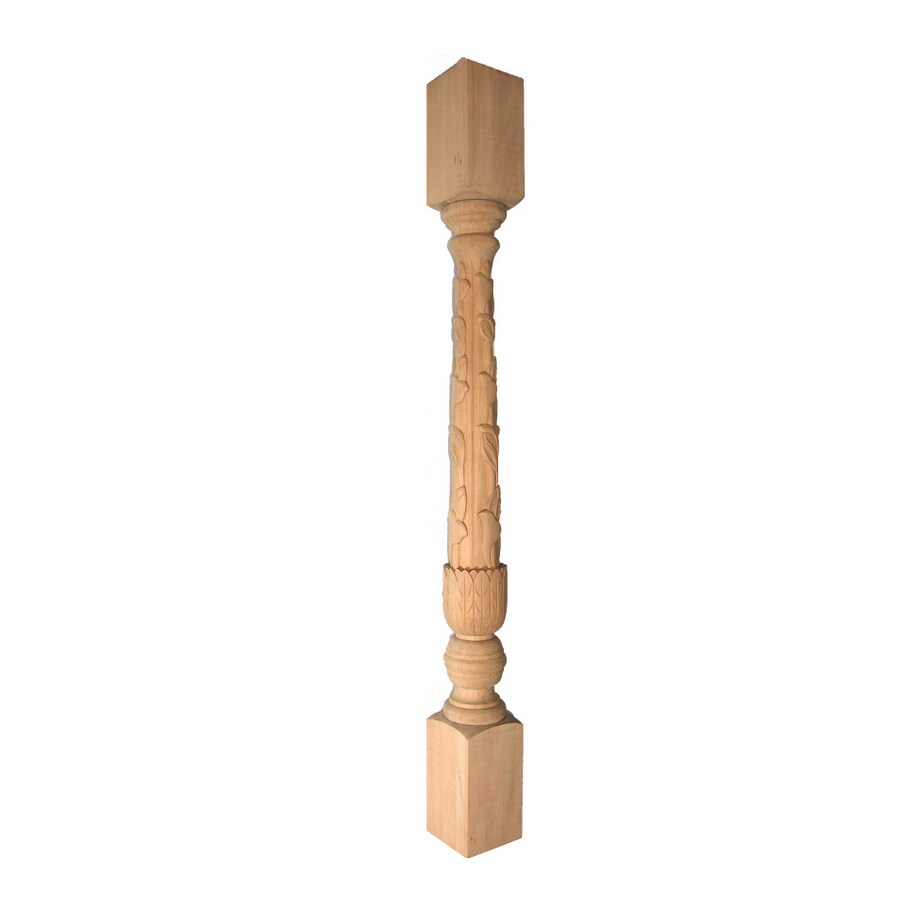 EverTrue Carved Vine Style Column 42" Size Oak Unfinished at Lowes.com