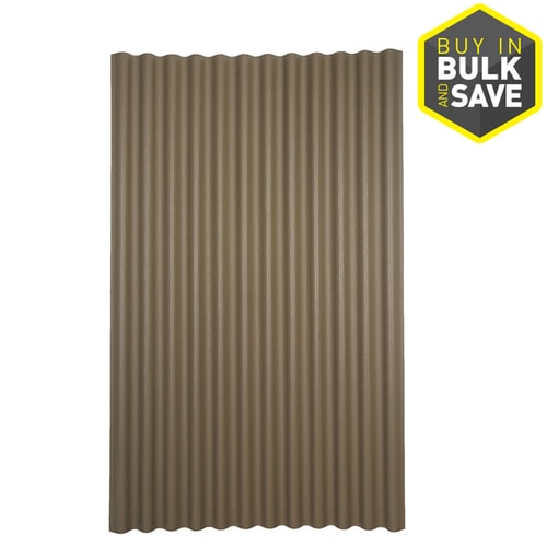 Ondura 4-ft x 6.58-ft Corrugated Brown Asphalt Roof Panel in the Roof ...