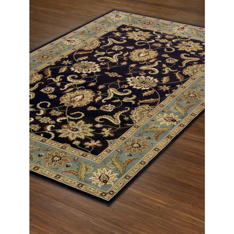 Addison Rugs Heritage 5 x 7 Brown Indoor Border Oriental Area Rug in ...