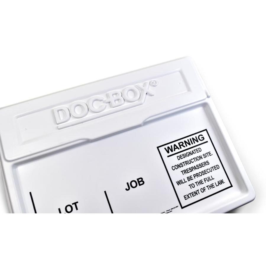 Doc-Box 23-in W x 11-in H x 0.0156-in D White with Black Lettering ...
