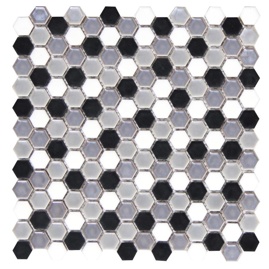 Emser Confetti 11-Pack Gelido Porcelain Border Tile (Common: 12-in x 12 ...