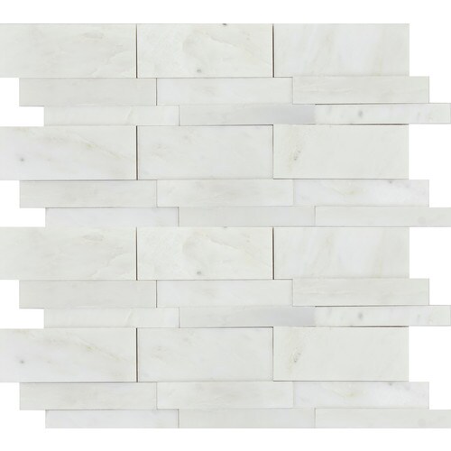 Emser WINTER FROST Winter Frost Natural Stone Marble Border Tile (12-in ...