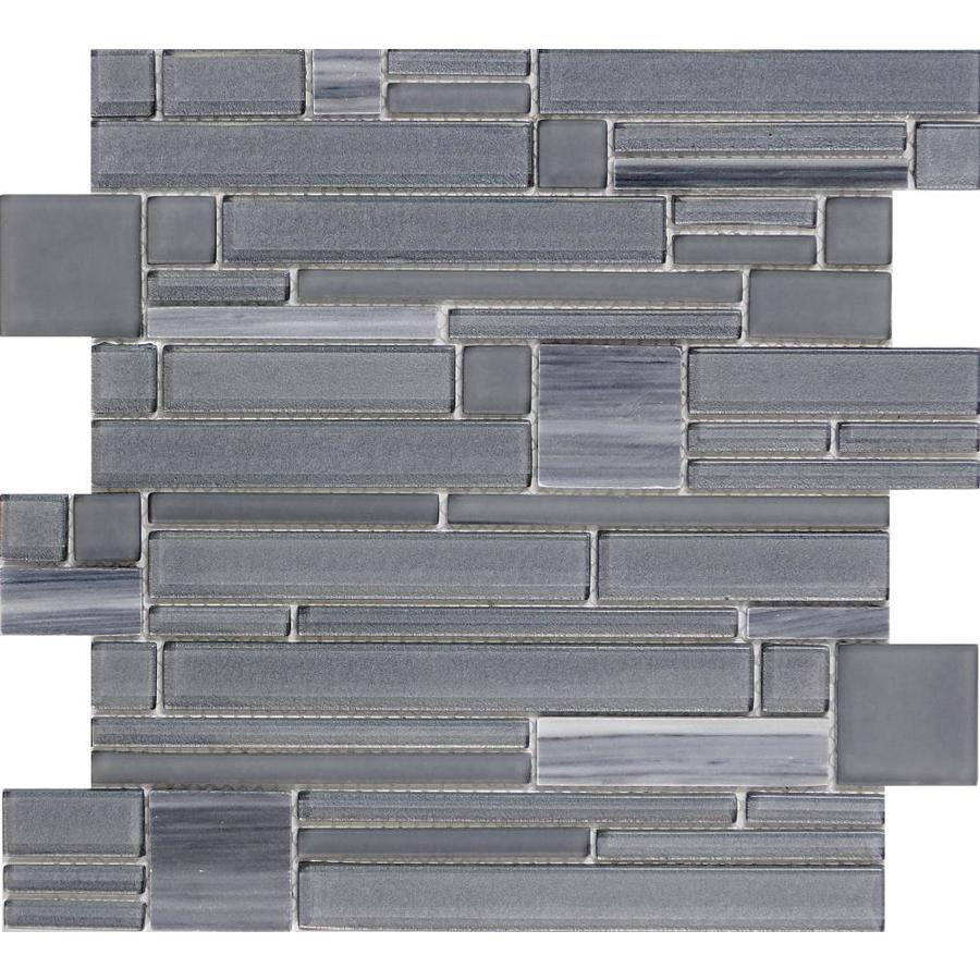 Emser Entity 15-Pack Zest Stone And Glass Border Tile (Common: 12-in x ...