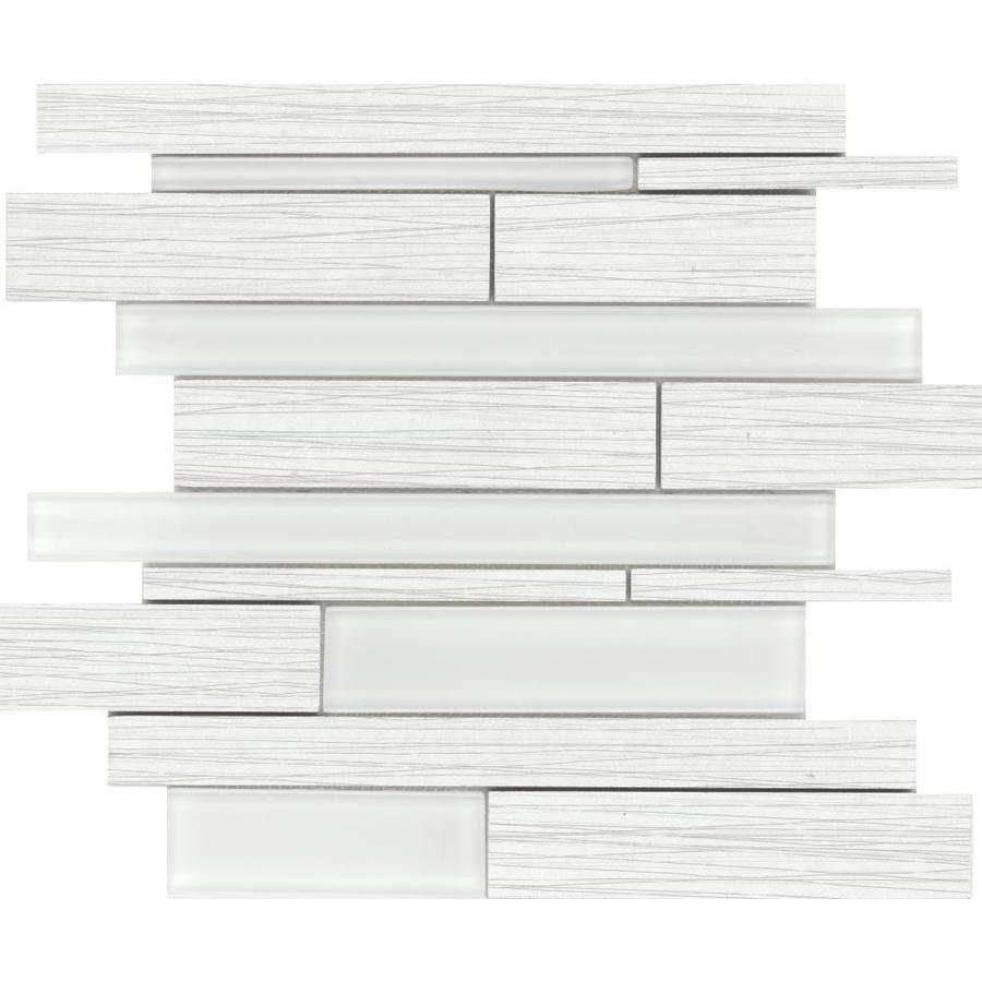 Emser Thread 12-Pack White Porcelain Border Tile (Common: 13-in x 13-in ...