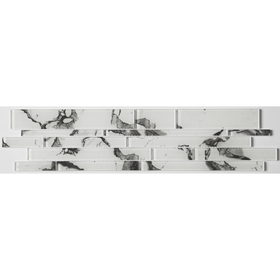 Emser Zen 11-Pack Bliss Glass Border Tile (Common: 6-in x 24-in; Actual ...