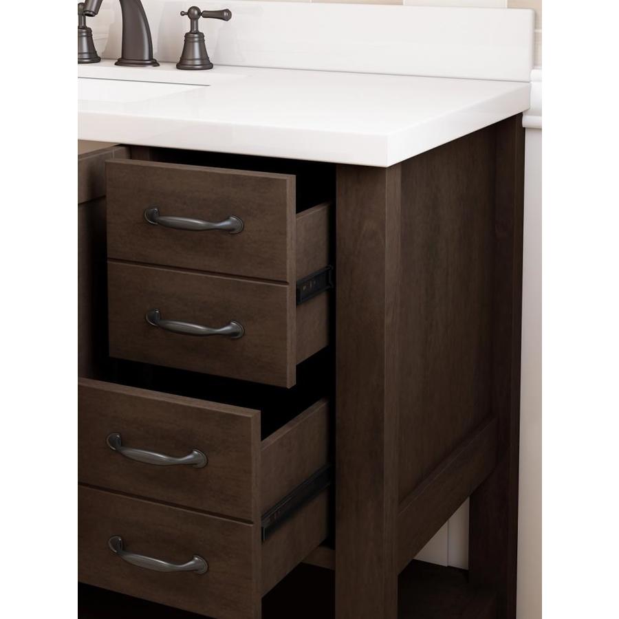 Allen + roth Kingscote 48-in Espresso Single Sink Bathroom Vanity with ...