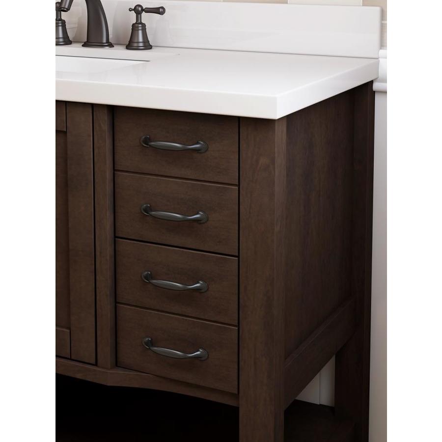 Allen + roth Kingscote 48-in Espresso Single Sink Bathroom Vanity with ...