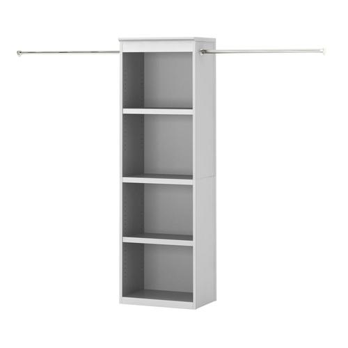 Allen + roth 24-in L x 78-in H x 17-in D Wood Wall Mounted Shelving at ...