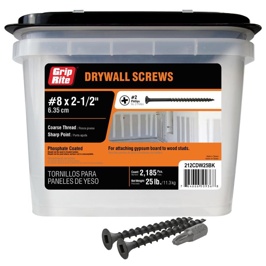 Grip-Rite #8 x 2-1/2-in Bugle Coarse Thread Dryw Screws (25-lb) at ...