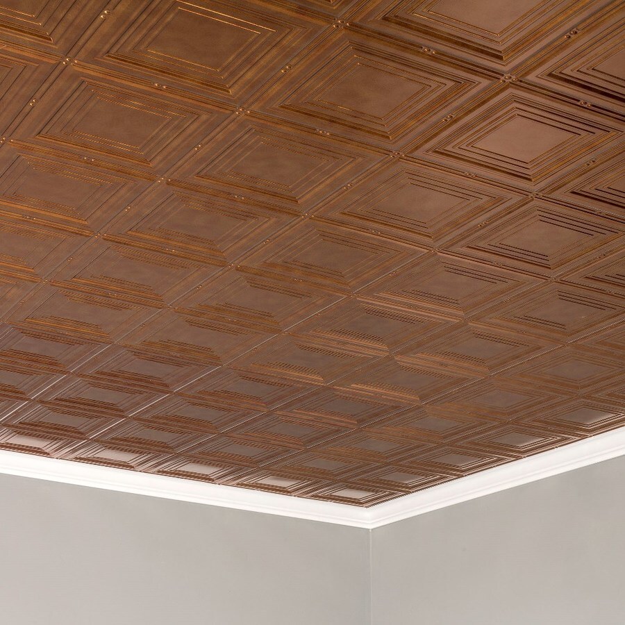 Fasade 48-in x 24-in Portrait Antique Bronze Patterned Surface-Mount ...