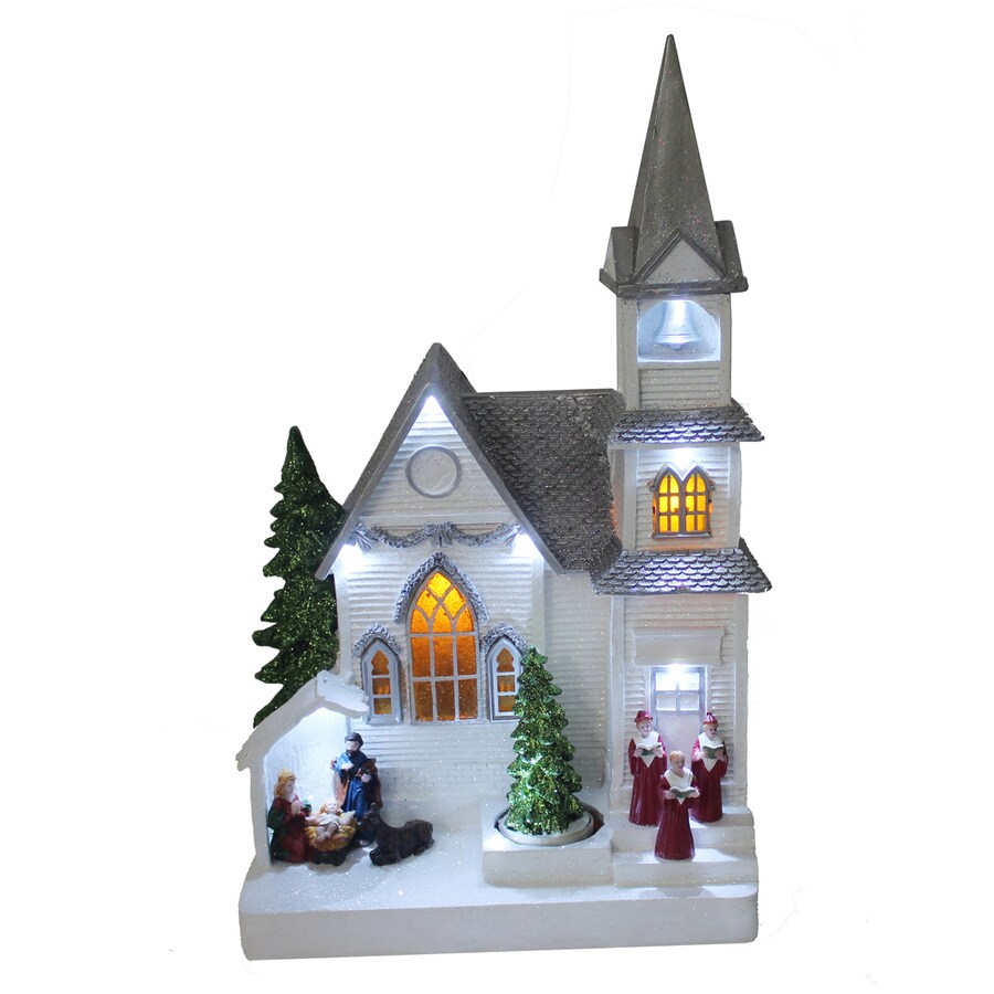 Holiday Living Animatronic Pre-Lit Musical Church with Christmas Tree ...