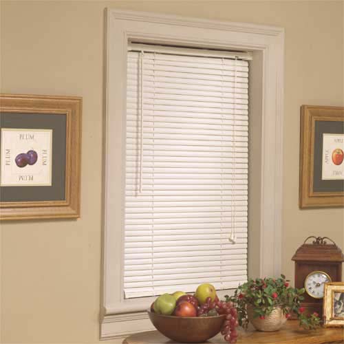 Basic BlindzÂ® 23" x 42" Alabaster Vinyl Mini Blind in the Awnings ...