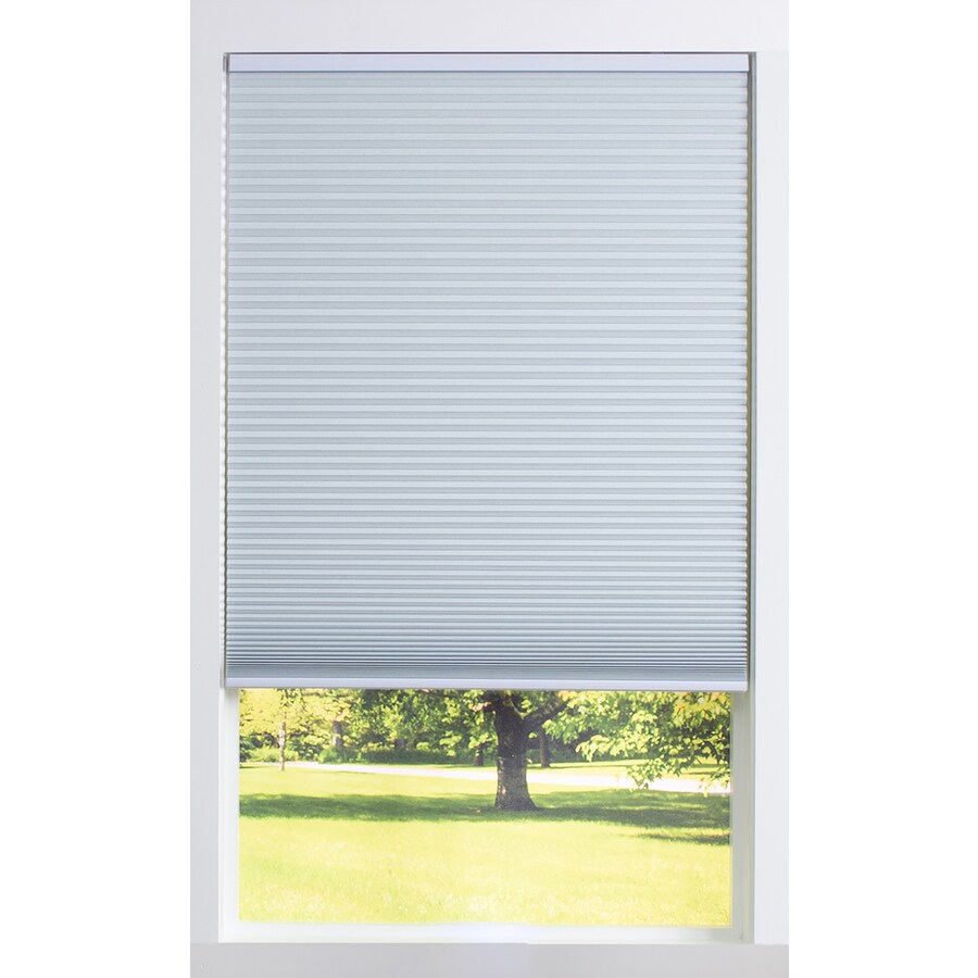 allen + roth 46.5-in W x 64-in L White Blackout Cellular Shade at Lowes.com