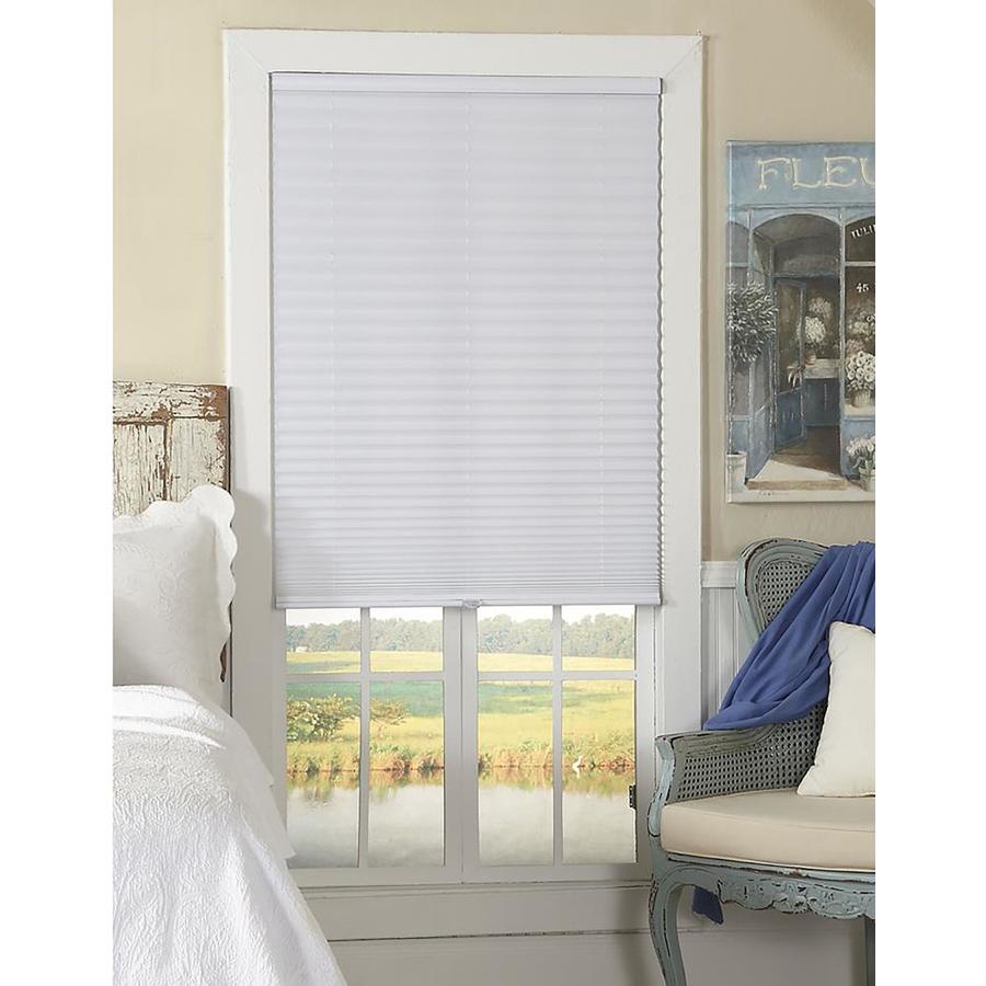 allen + roth 21.5-in W x 64-in L White Pleated Shade at Lowes.com
