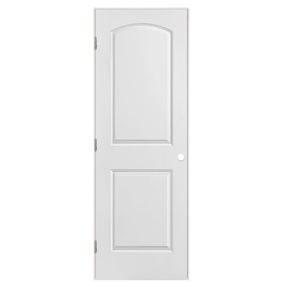 Masonite Roman 28-in x 80-in Primed 2-Panel Round Top Solid Core Primed ...