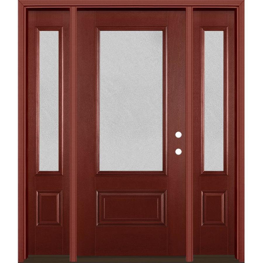 Masonite Microgranite 64-in x 80-in Fiberglass 3/4 Lite Left-Hand ...