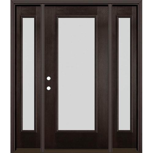 Masonite Blanca Full Lite Decorative Glass Right-Hand Inswing Walnut ...