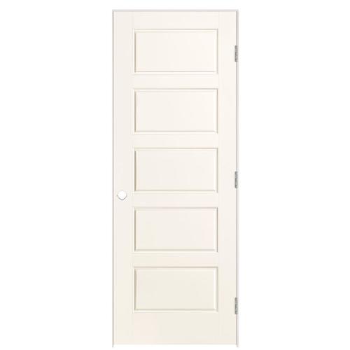 Masonite Riverside 30-in x 80-in White 5-Panel Equal Solid Core ...