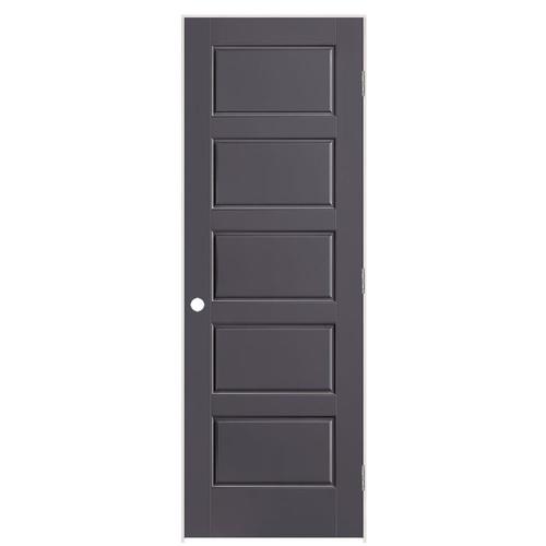 Masonite Riverside 28-in x 80-in Slate 5-Panel Equal Solid Core ...