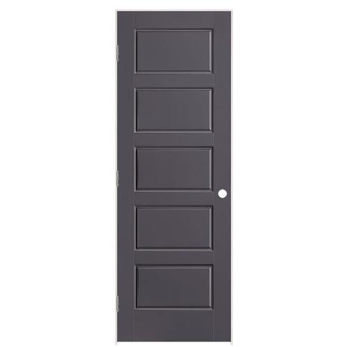Masonite Riverside Slate 5-panel Equal Solid Core Molded Composite Pre ...