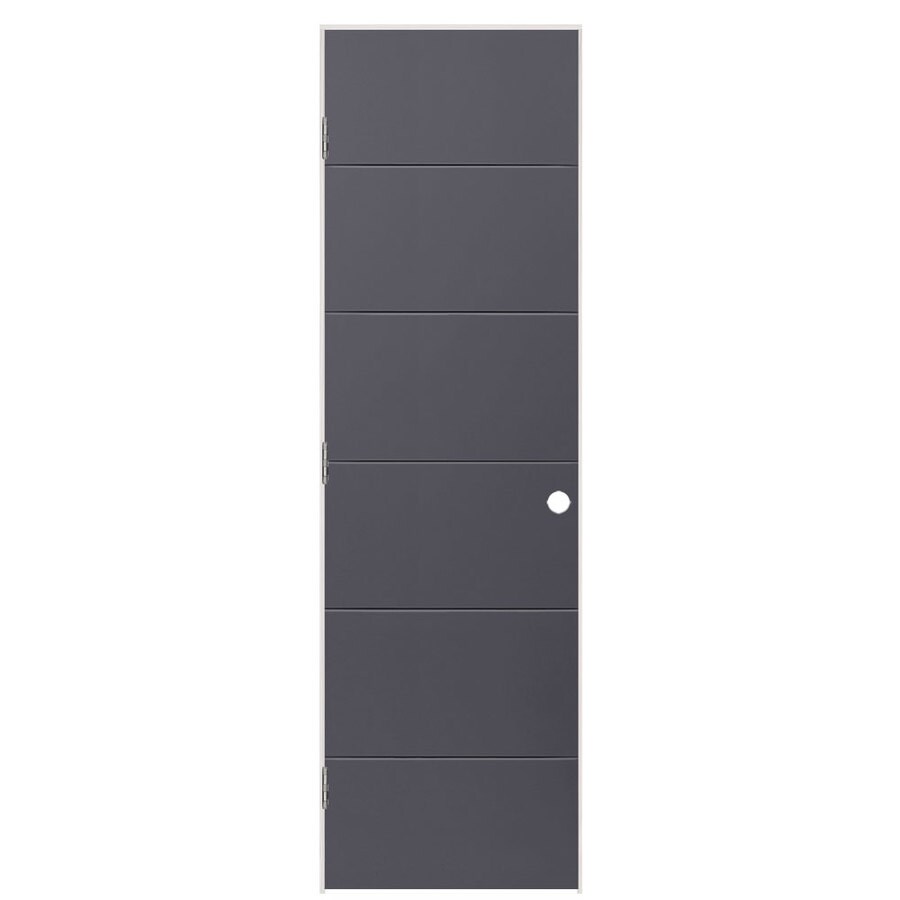 Masonite Melrose 24-in x 80-in Slate Flush Hollow Core Molded Composite ...