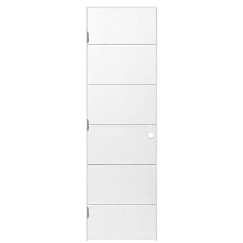 Masonite Melrose 24-in x 80-in Primed Flush Solid Core Primed Molded ...