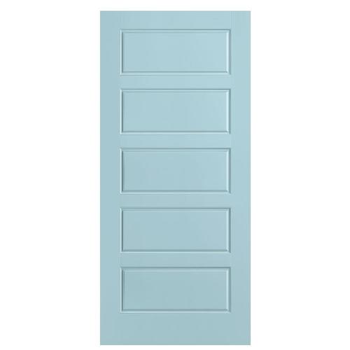 Masonite Riverside 36-in x 80-in Sea Mist 5-Panel Equal Hollow Core ...