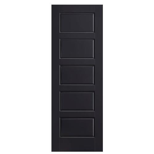 Masonite Riverside 28-in x 80-in Midnight 5-Panel Equal Hollow Core ...