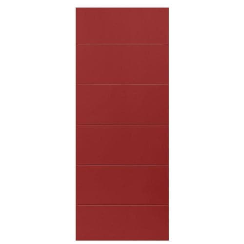 Masonite Melrose 32-in x 80-in Barn Red Flush Solid Core Prefinished ...
