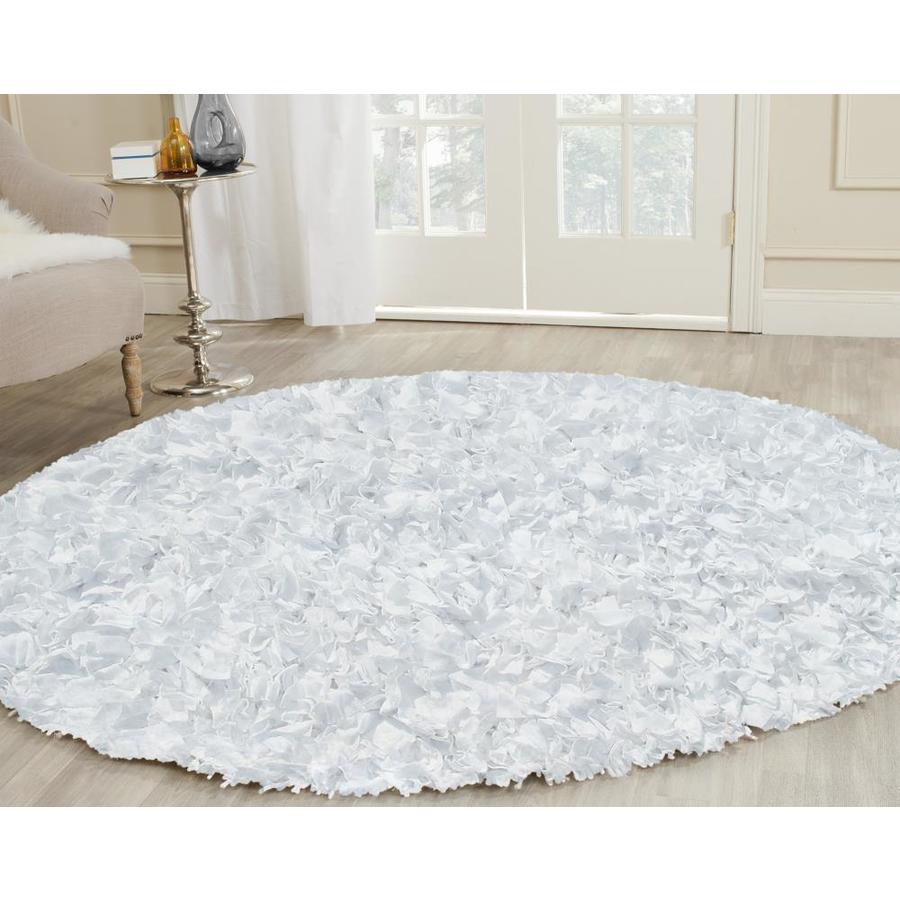 The Rug Market Shaggy Raggy White/4X4 ft in the Rugs department at ...