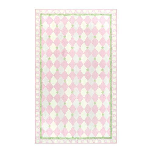 The Rug Market Harlequin Pink Rectangular Indoor Handcrafted Global ...