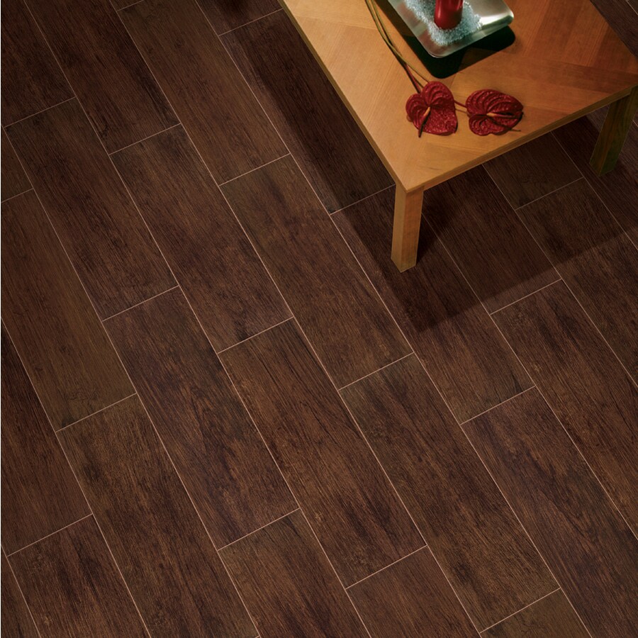 Interceramic Oakwood 20-Pack Bronze Wood Look Ceramic Floor Tile ...