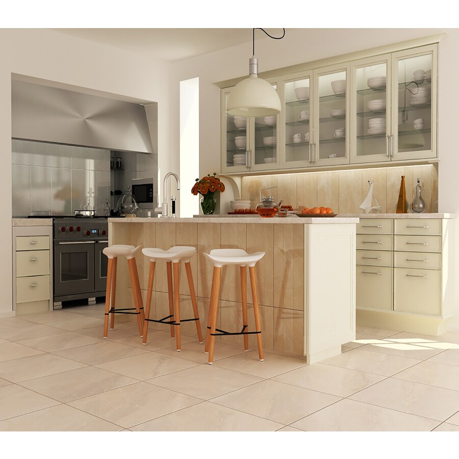 Interceramic Vesubio Ivory Glazed Ceramic Tile at Lowes.com