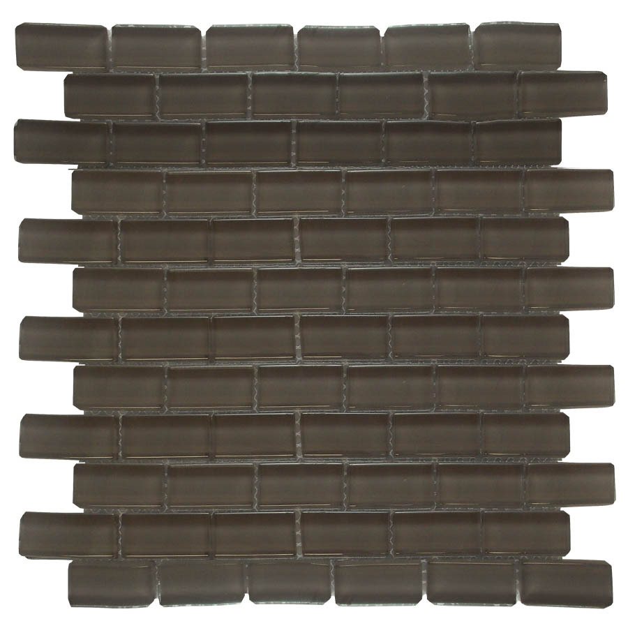 Interceramic Shimmer Storm Mosaic Glass Wall Tile (Common: 12-in x 12 ...