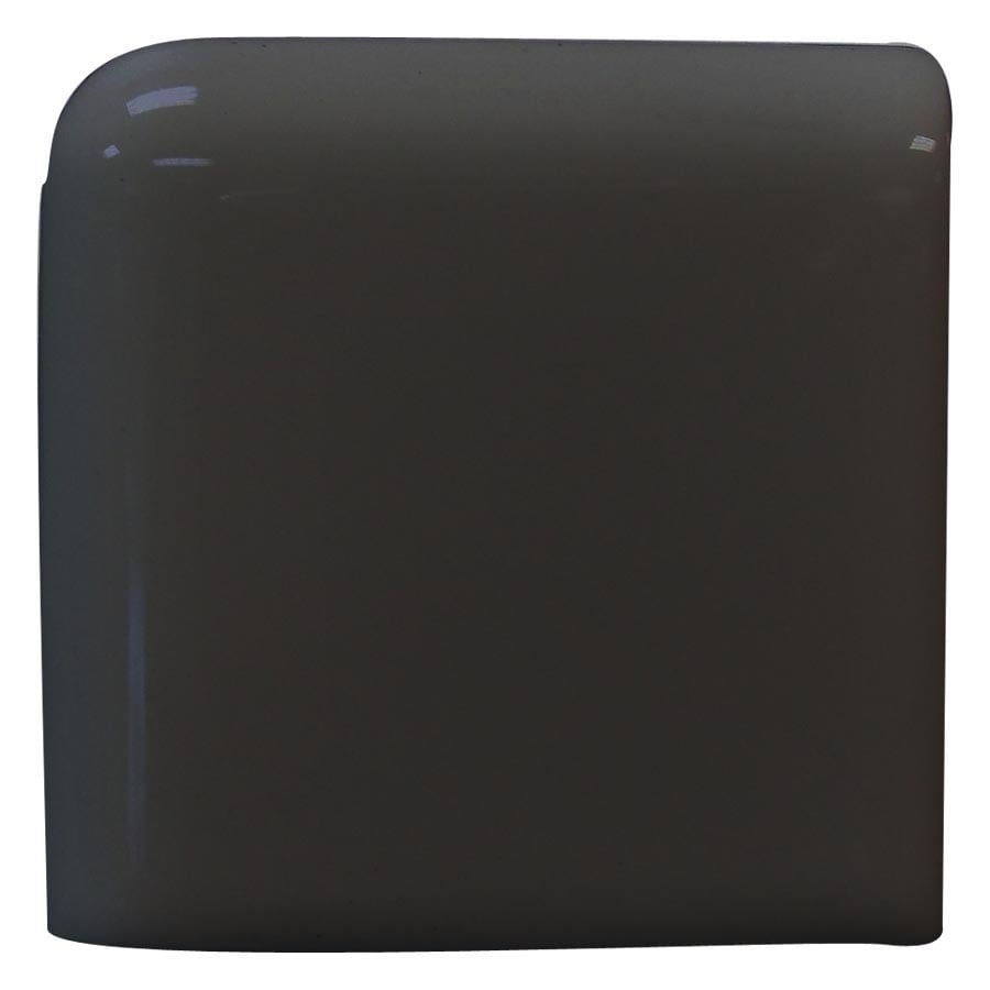 Interceramic Black Ceramic Bullnose Tile (Common: 4-in x 4-in; Actual ...