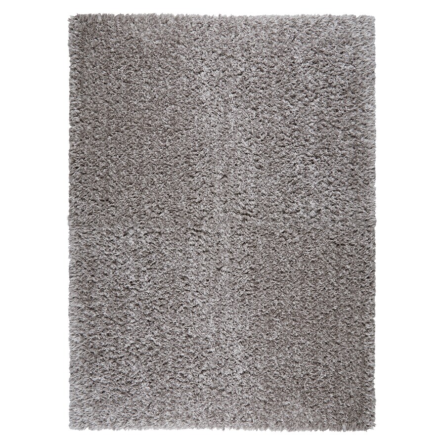Home Dynamix Premier Shag 5 x 6 Gray Indoor Solid Area Rug in the Rugs ...