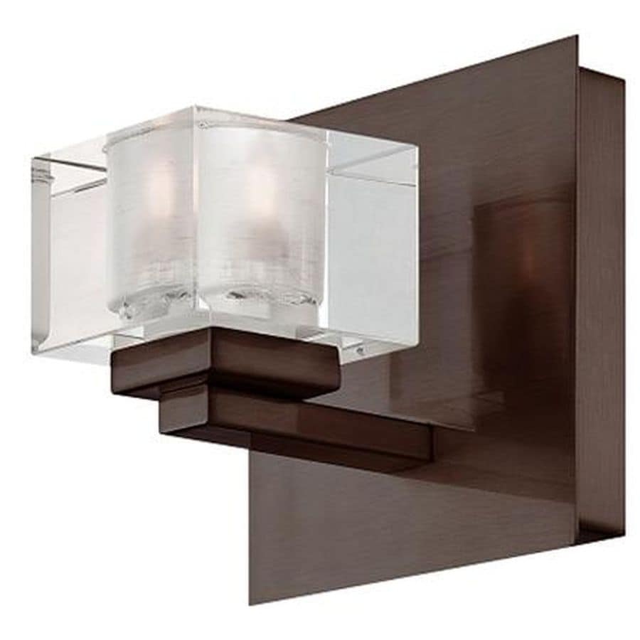 Portfolio 5-in W 1-Light Bronze Pocket Hardwired Wall Sconce at Lowes.com