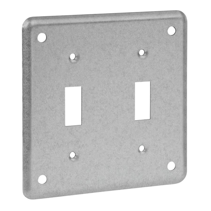 STEEL CITY 2-Gang Square Metal Electrical Box Cover in the Electrical ...