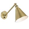 Allen + roth 23.5-in H On/Off Switch Aged Brass Swing Arm Transitional ...
