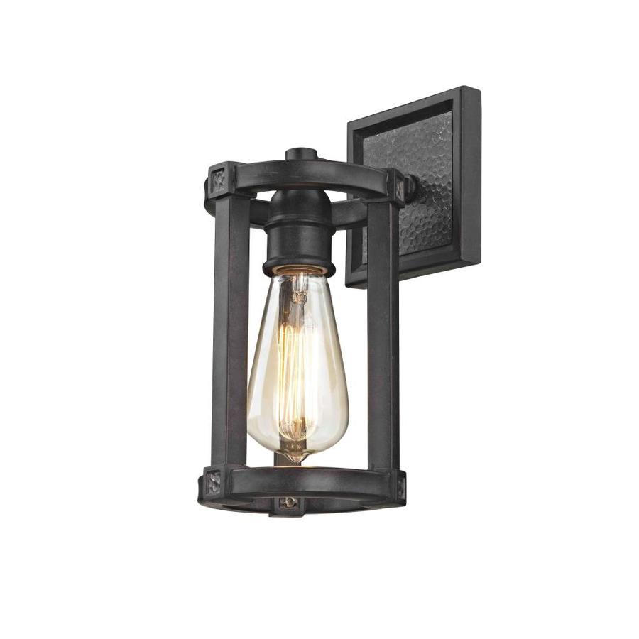 Allen + roth Loft 5-in W 1-Light Aged Bronze Transitional Wall Sconce ...