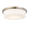 Allen + roth Drift 13-in Satin Nickel Transitional LED Flush Mount ...