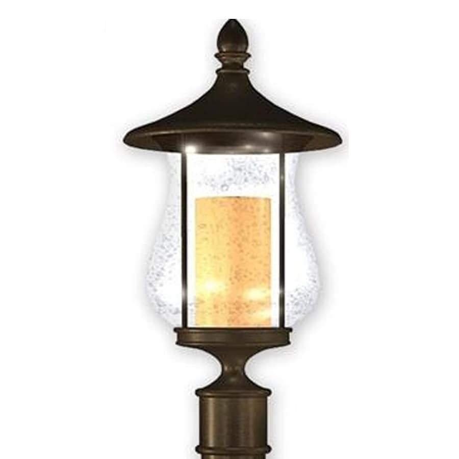 allen + roth Kensett 18.25-in H Bronze Post Light in the Post Light ...