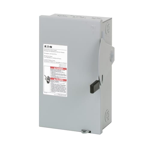 Eaton 30-Amp 2-Pole Fusible General-Duty Safety Switch Disconnect in ...