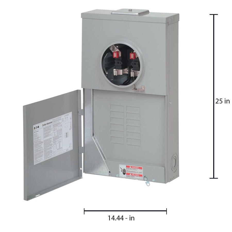 Eaton Type BR 200-Amp 12-Spaces 12-Circuit Main Lug Meter Combo Load ...