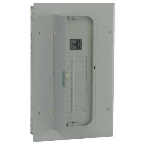 GE 100-Amp 20-Spaces 20-Circuit Main Breaker Load Center (Value Pack ...