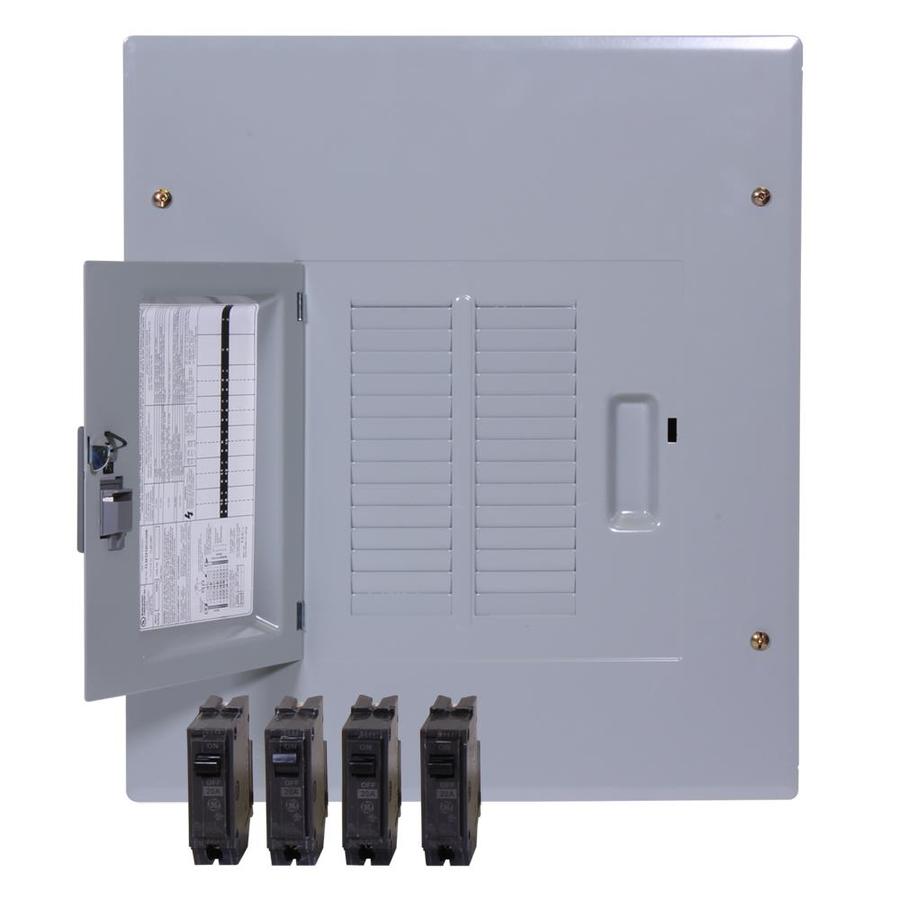 GE 125-Amp 14-Spaces 24-Circuit Convertible Main Breaker Panel Load ...